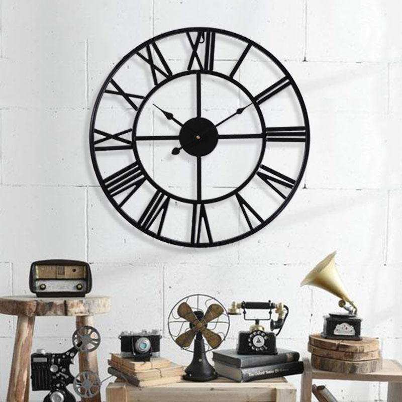 Black Metal Frame Wall Clock | Aesthetic Decor Shop