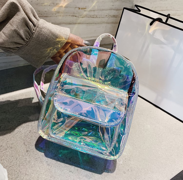 Holographic Plastic Backpack | Aesthetic Decor Shop