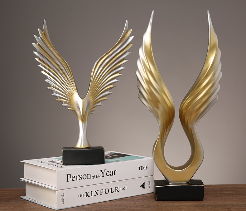 Resin Angels Wings Sculpture | Aesthetic Decor Shop