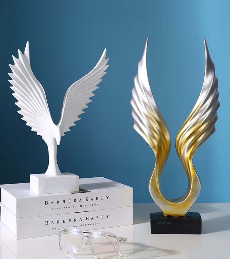 Resin Angels Wings Sculpture | Aesthetic Decor Shop