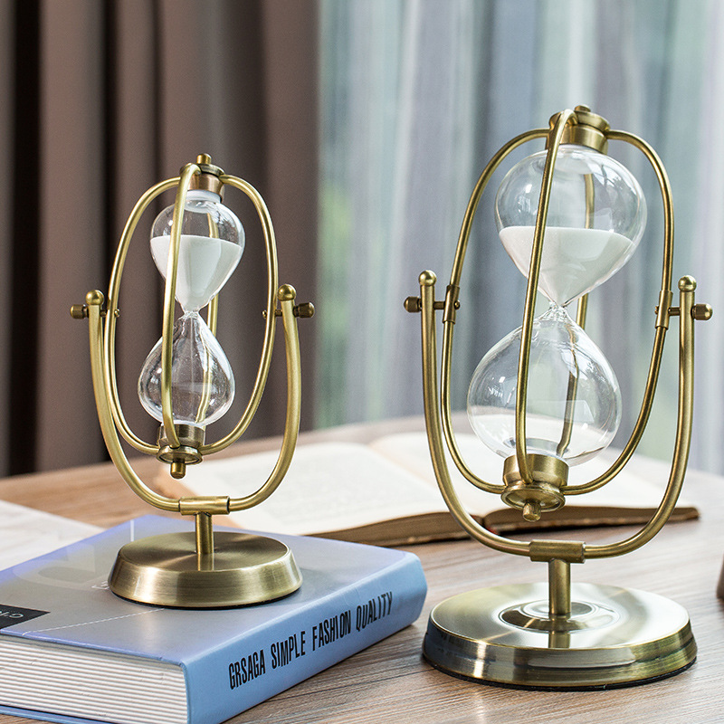 Bronze Rotating Hourglass | Aesthetic Decor Shop