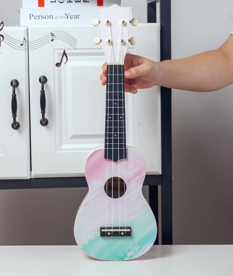 Ombre Pink and Teal Ukulele | Aesthetic Decor Shop