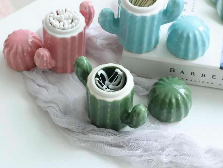 Ceramic Cactus Toothpick Holder | Aesthetic Decor Shop