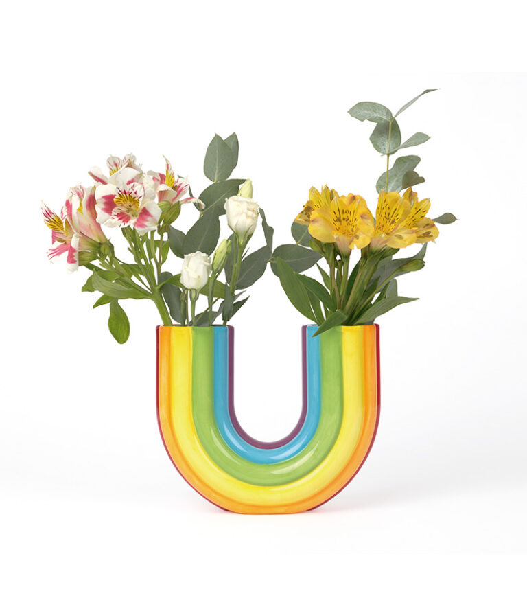 U-Shaped Rainbow Vase | Aesthetic Decor Shop