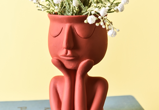 Ceramic Face Plant Pot | Aesthetic Decor Shop