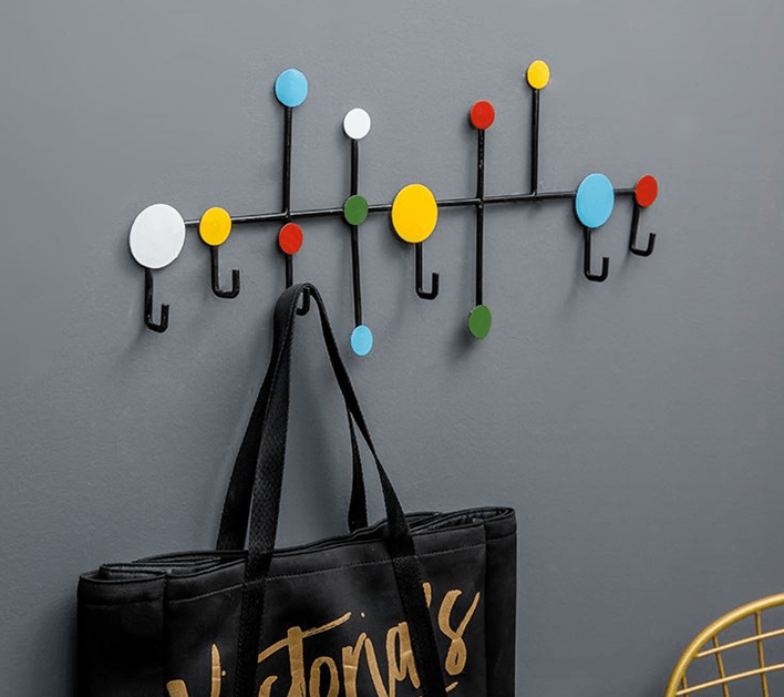 Round Wall Hook with Circle Shapes in Rainbow Colors | Aesthetic Decor Shop