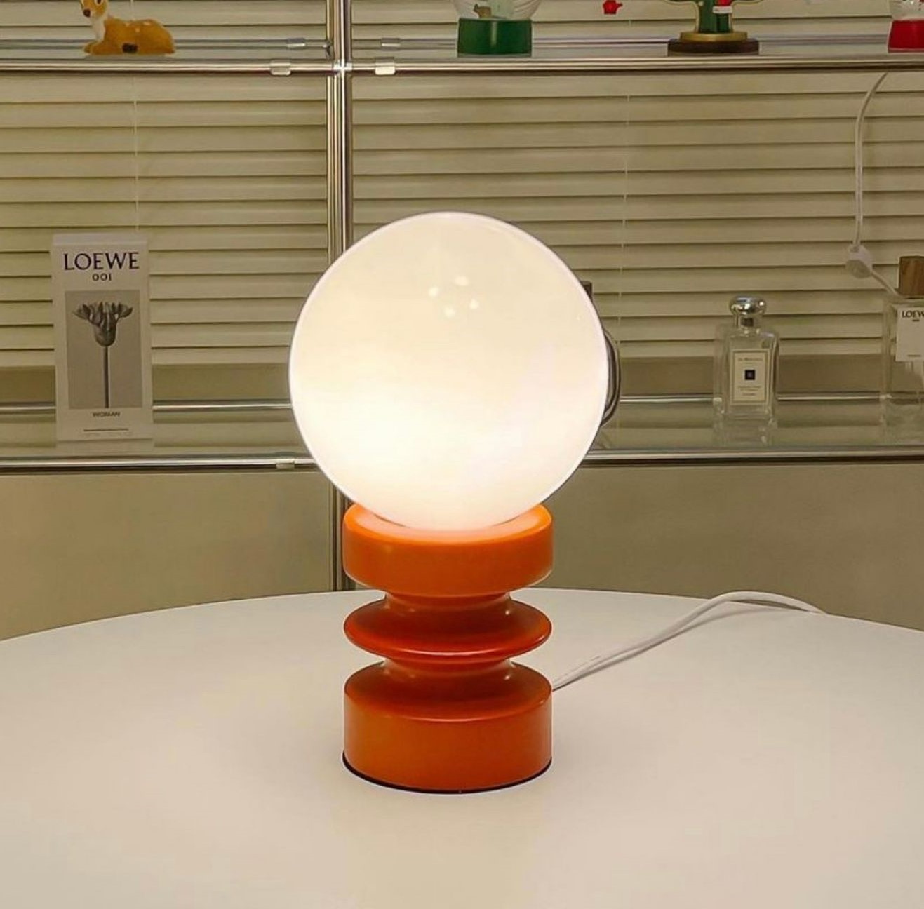 Retro Orange Hierarchal Circles Lamp | Aesthetic Decor Shop