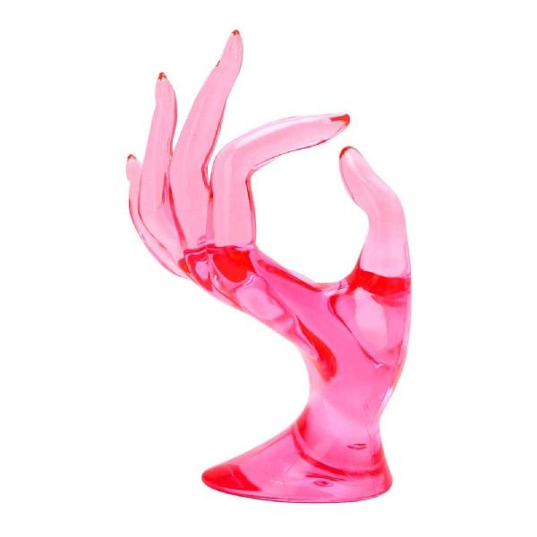 Pink Plastic Bended Hand Ornament | Aesthetic Decor Shop