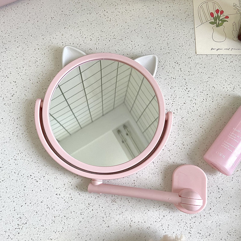 Round Cat Wall-mounted Mirror | Aesthetic Decor Shop