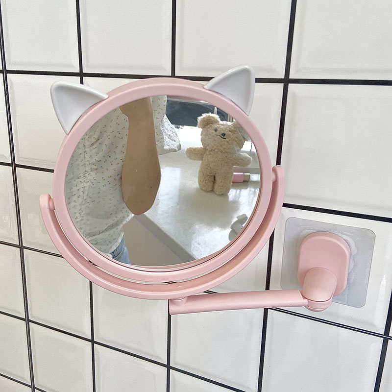 Round Cat Wall-mounted Mirror | Aesthetic Decor Shop