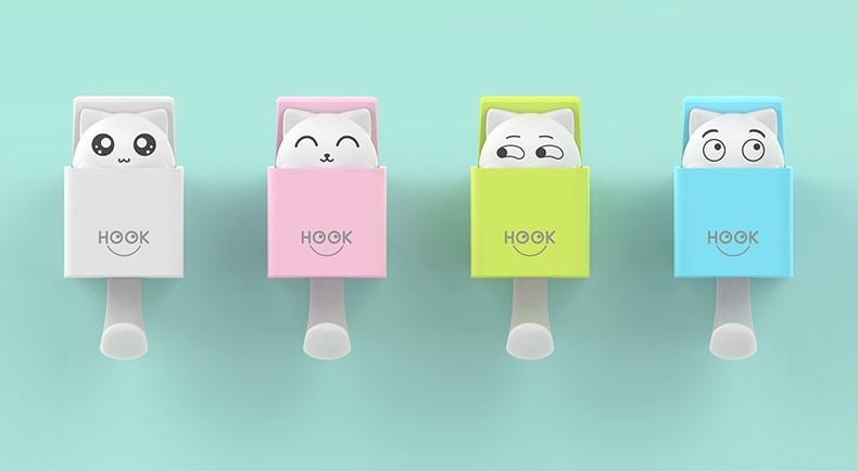 Pop-Out Cat Wall Hooks | Aesthetic Decor Shop