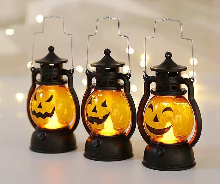 Plastic Lantern with Pumpkin Face | Aesthetic Decor Shop
