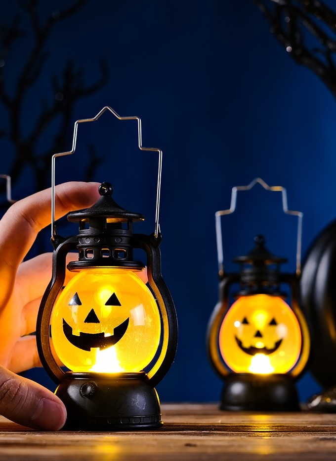 Plastic Lantern with Pumpkin Face | Aesthetic Decor Shop