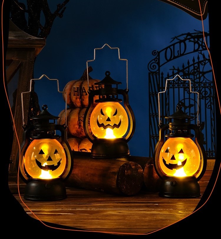Plastic Lantern with Pumpkin Face | Aesthetic Decor Shop