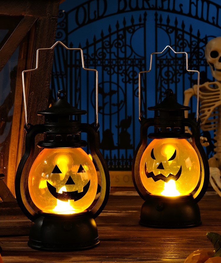 Plastic Lantern with Pumpkin Face | Aesthetic Decor Shop