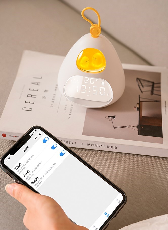 Plastic Bird Nest Smart Alarm Clock Lamp | Aesthetic Decor Shop