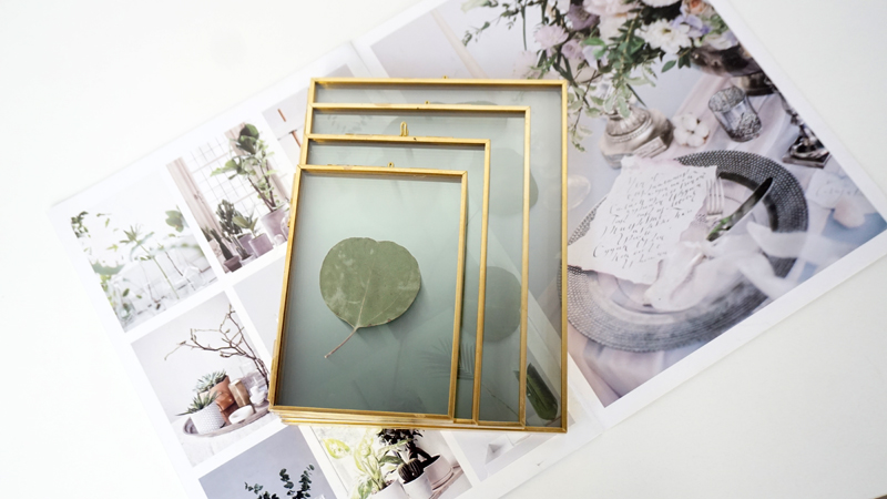 Foldable Gold Glass Picture Frame | Aesthetic Decor Shop