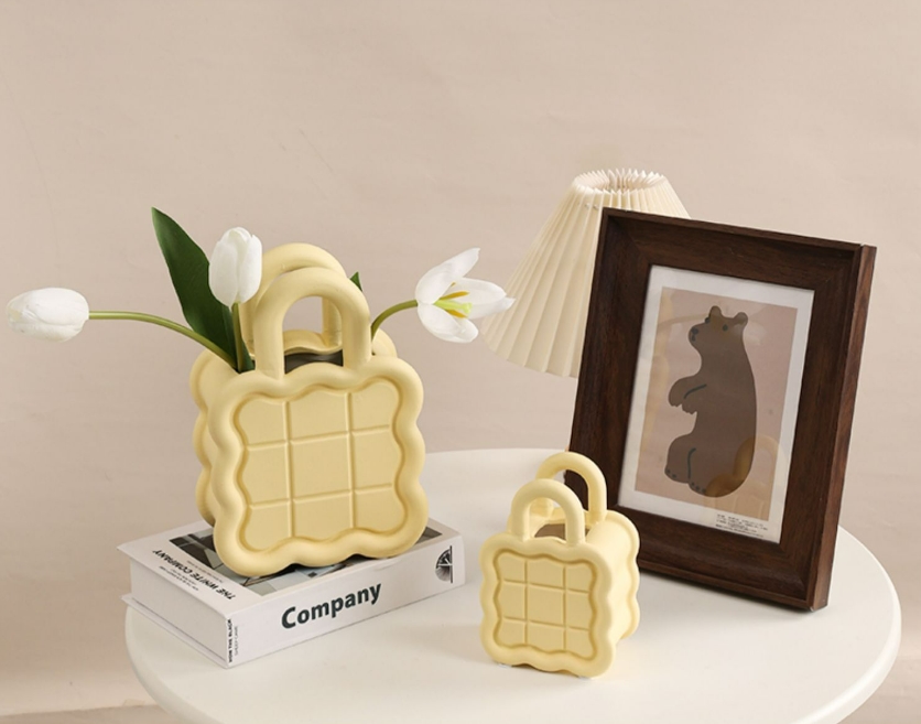 Ceramic Wavy Bag Vase | Aesthetic Decor Shop